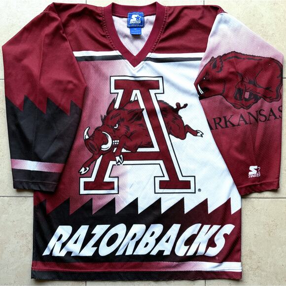 STARTER | Shirts | Rare Arkansas Razorbacks 9s Starter Hockey Jersey M ...